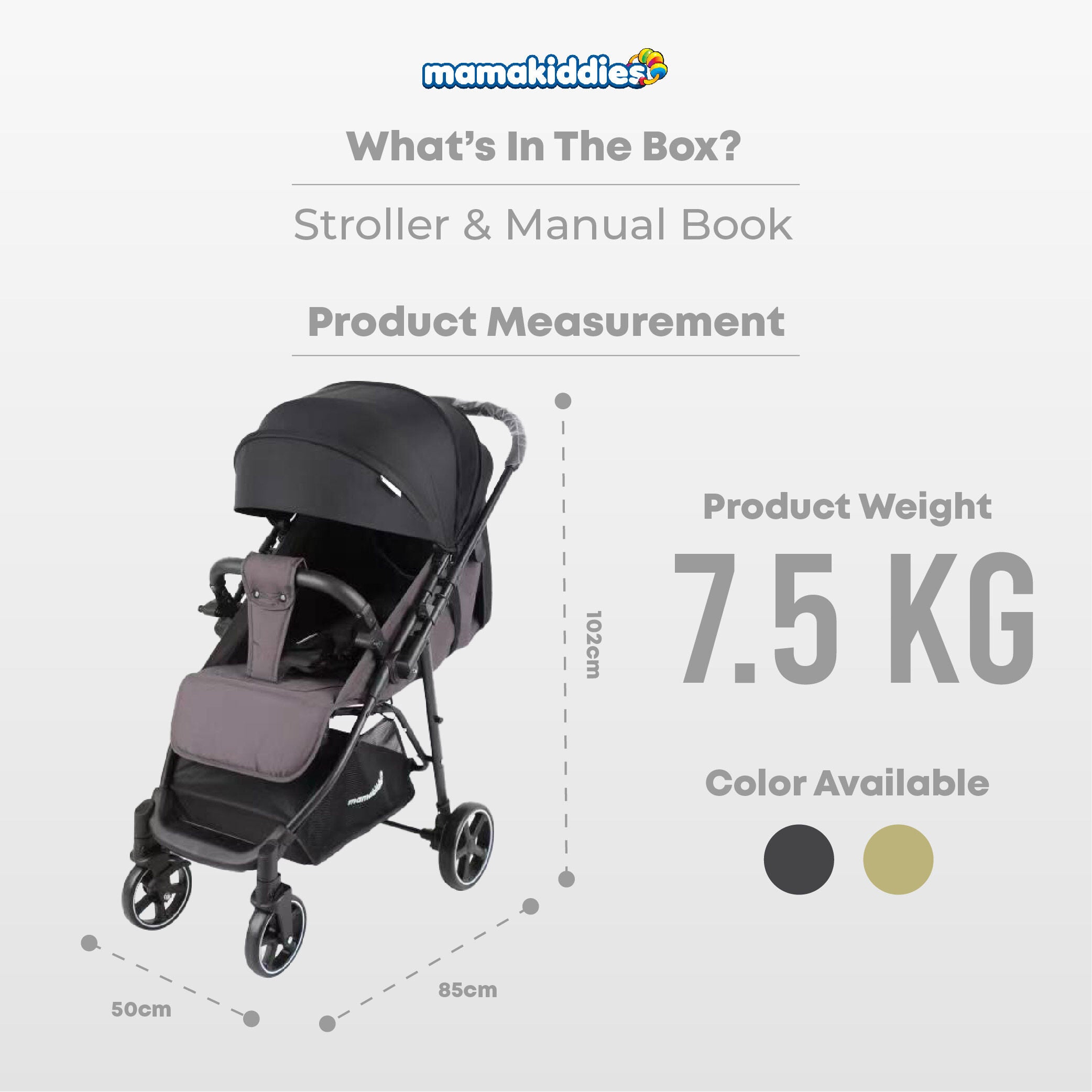 Mamakiddies 2-Ways Baby Stroller - Shift