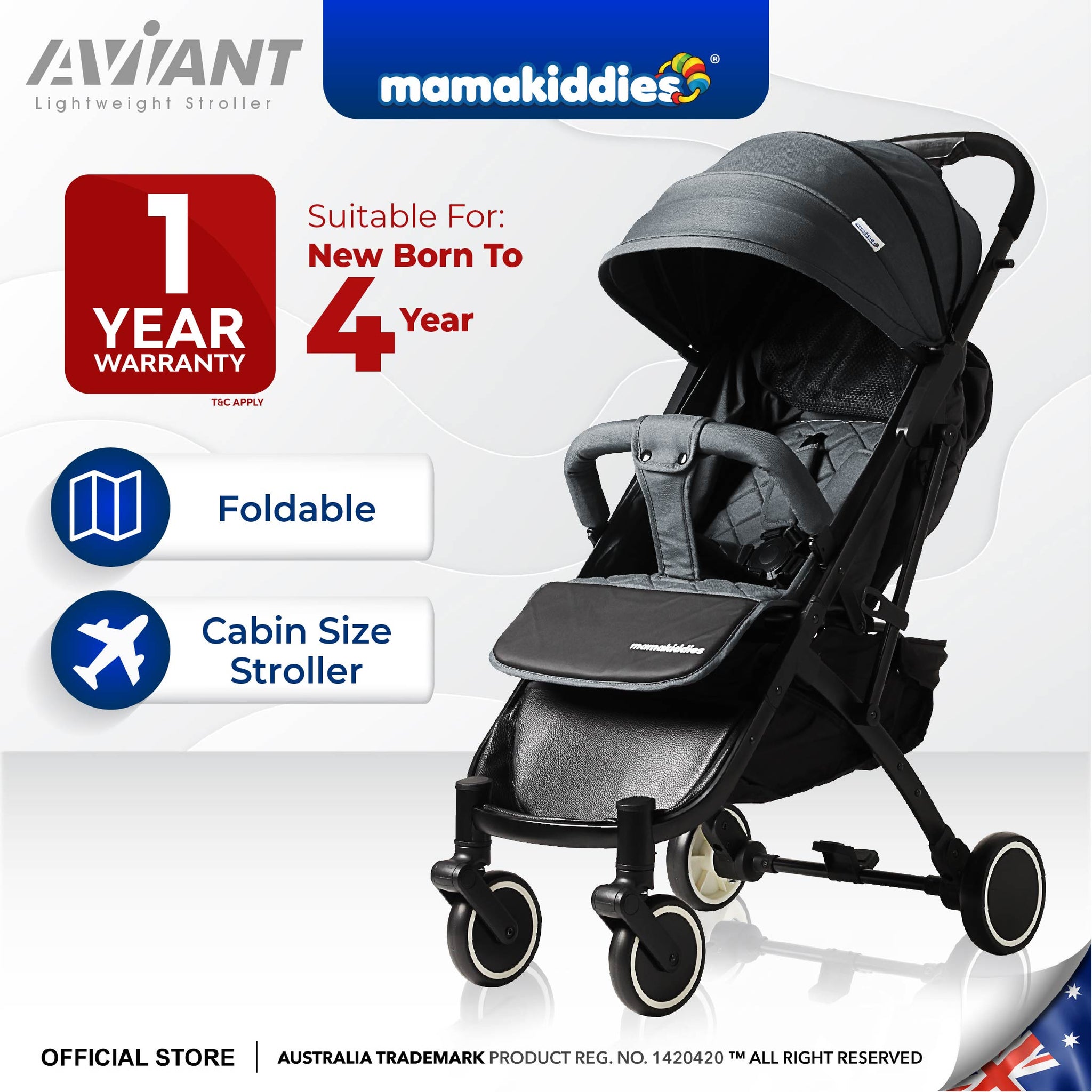 Mamakiddies Compact Baby Stroller - Aviant